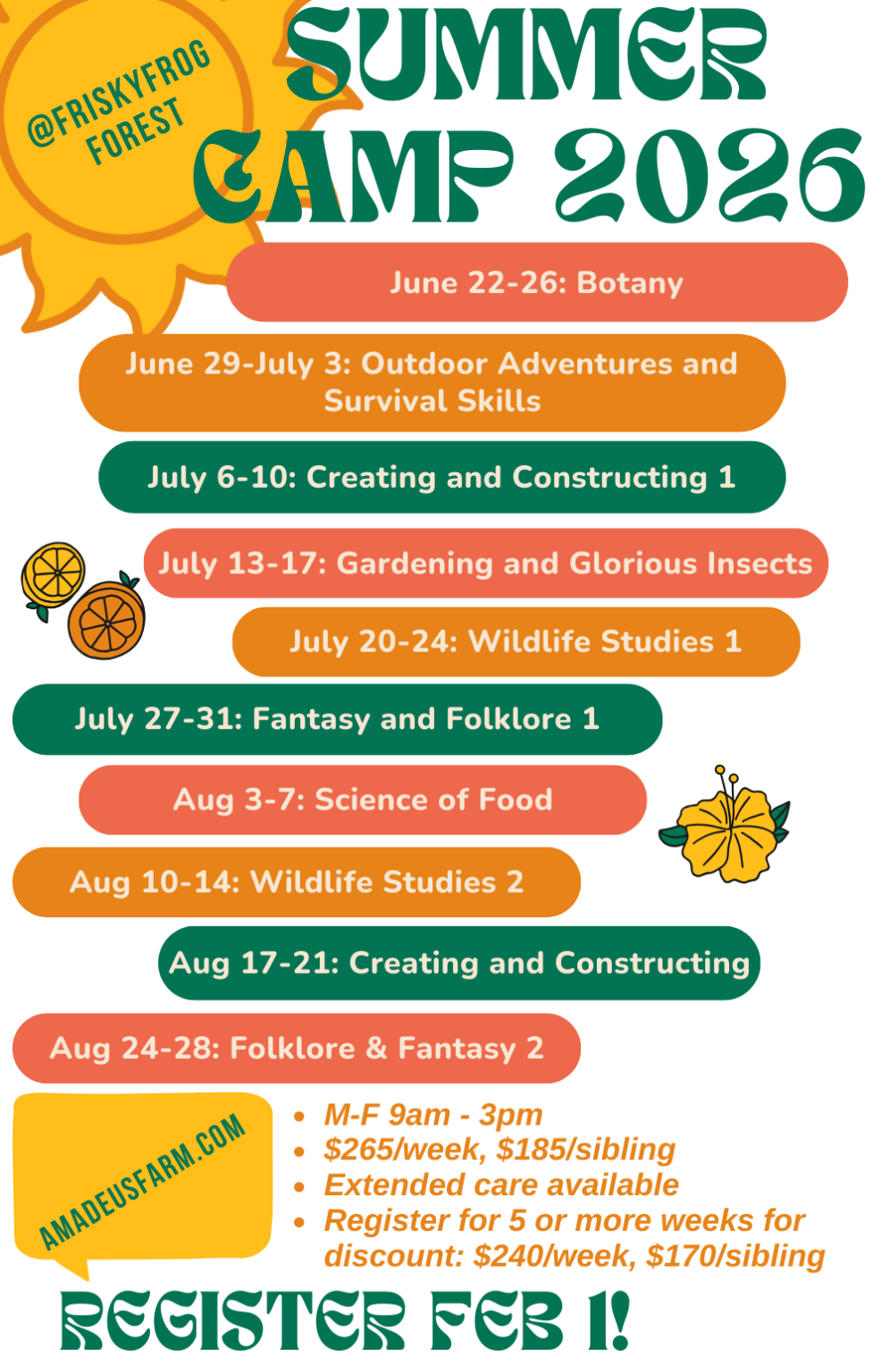 Summer Camp Theme Descriptions – Amadeus Farm